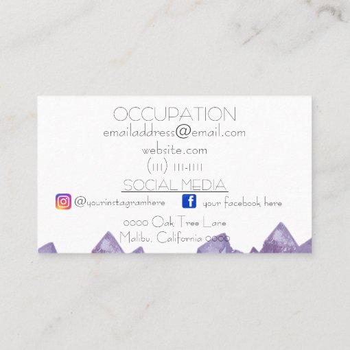 crystal gem business card | Zazzle