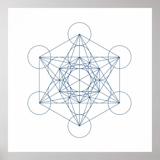 Crystal Grid - Metatron's Cube Poster | Zazzle.com