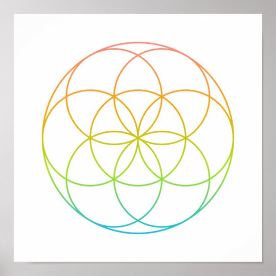 Crystal Grid - Seed Of Life Poster | Zazzle.com