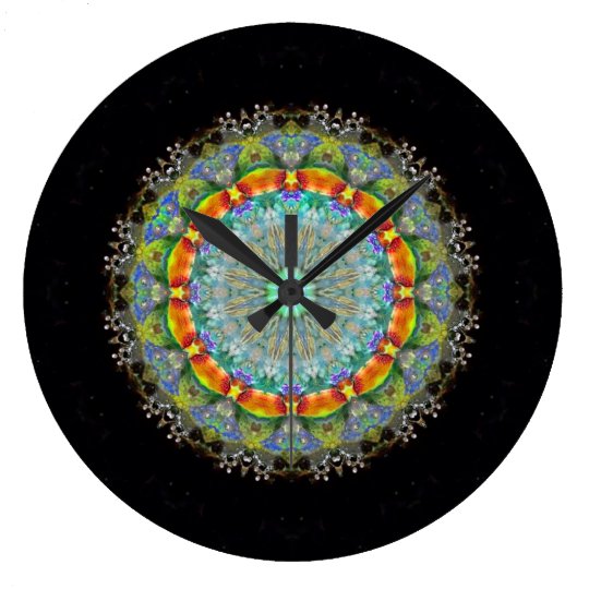 Crystal Mandala Wall Clock | Zazzle.com