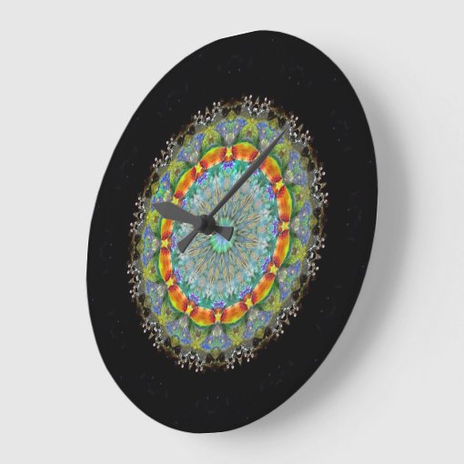 Crystal Mandala Wall Clock | Zazzle