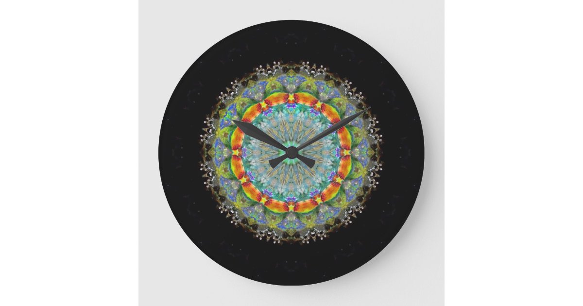 Crystal Mandala Wall Clock | Zazzle