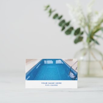Crystal Pool, Swimming Pool Cleaner Business Card | Zazzle