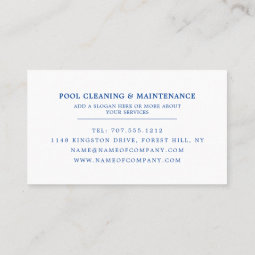 Crystal Pool, Swimming Pool Cleaner Business Card | Zazzle