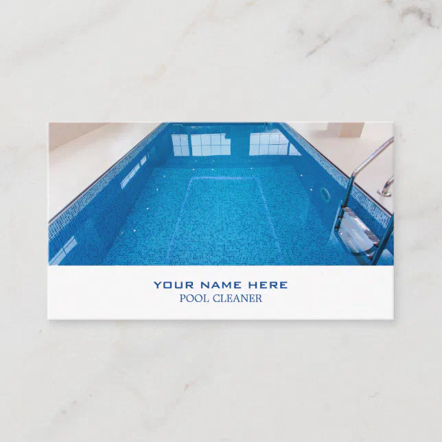 Crystal Pool, Swimming Pool Cleaner Business Card | Zazzle