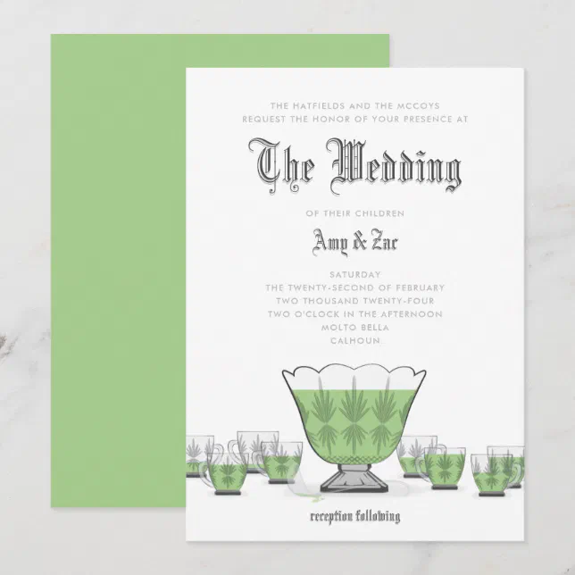 Crystal Punch Bowl Wedding Invitation | Zazzle