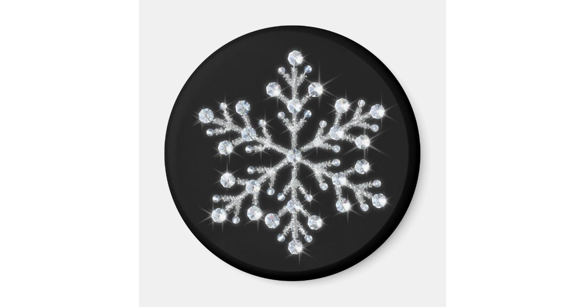 Crystal Snowflake Magnet | Zazzle