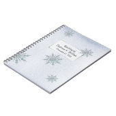 Crystal Snowflakes Winter Wedding Guest Sign In Notebook | Zazzle
