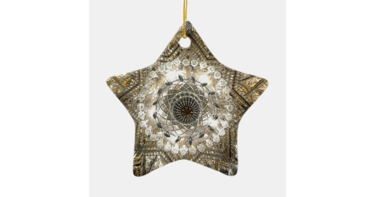 'Crystal' Star Ornament (Silver/Gold) | Zazzle