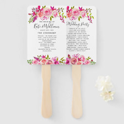 Crystal wedding HAND FANS program order of service | Zazzle