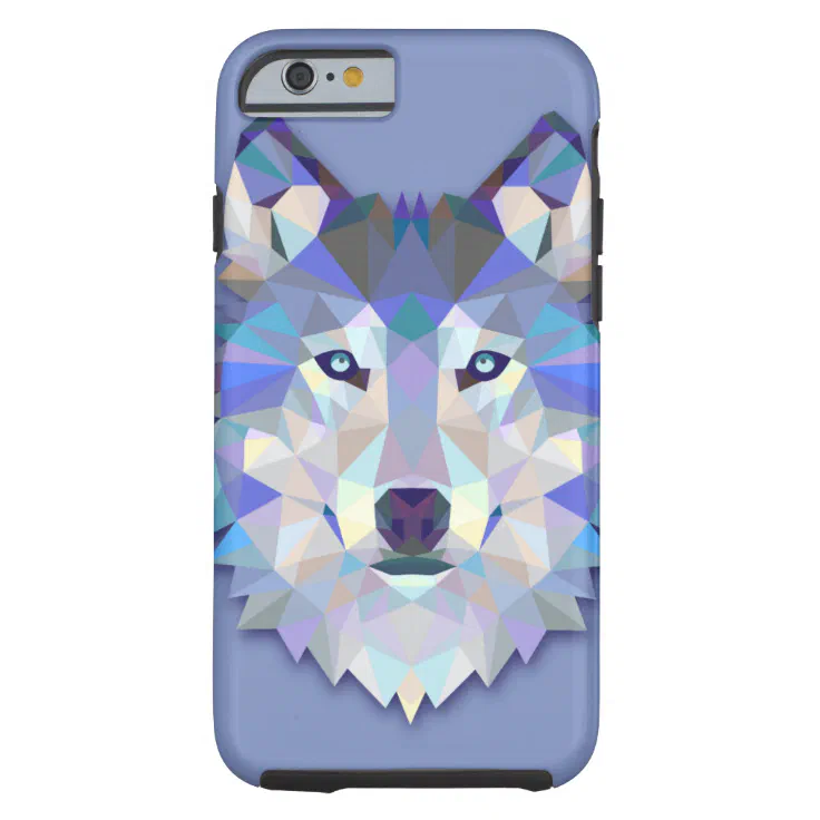 CRYSTAL WOLF Geometric Wolf Head Case-Mate iPhone Case | Zazzle