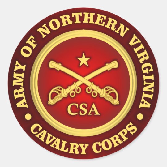 CSC -Army of Northern Virginia Cavalry Corps Classic Round Sticker ...