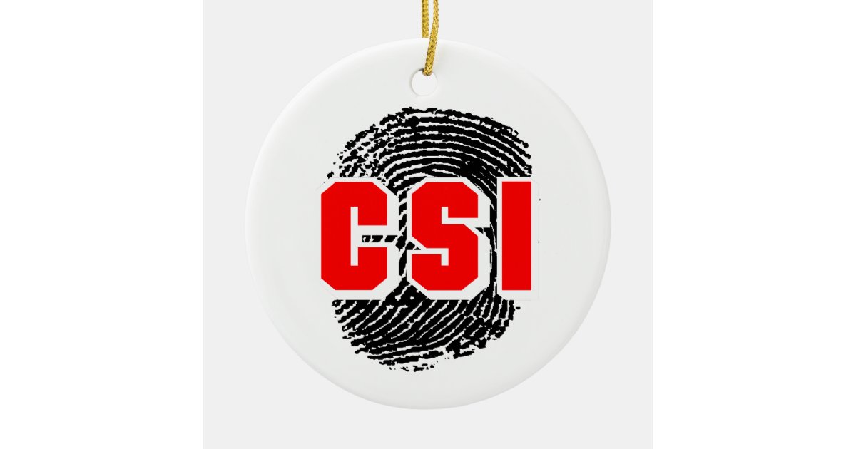CSI CERAMIC ORNAMENT | Zazzle