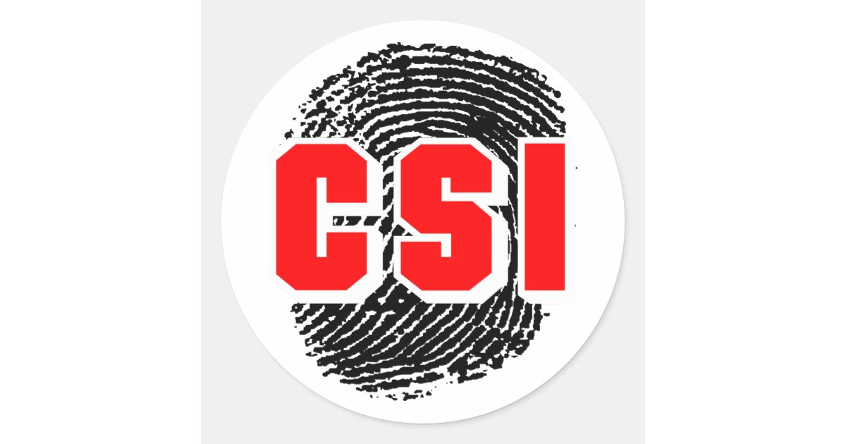 CSI CLASSIC ROUND STICKER | Zazzle