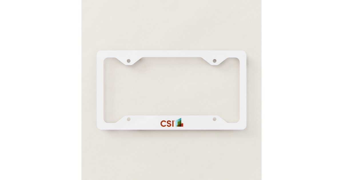 CSI License Plate Frame | Zazzle
