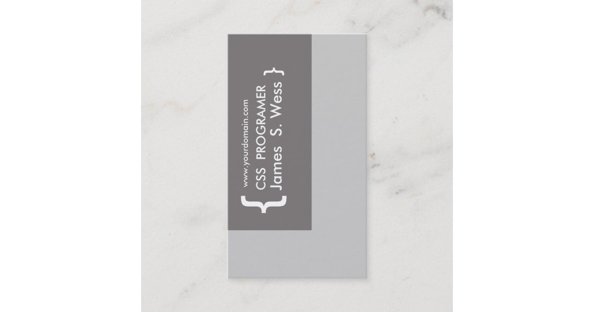 CSS Computer Programmer Design Business Card | Zazzle