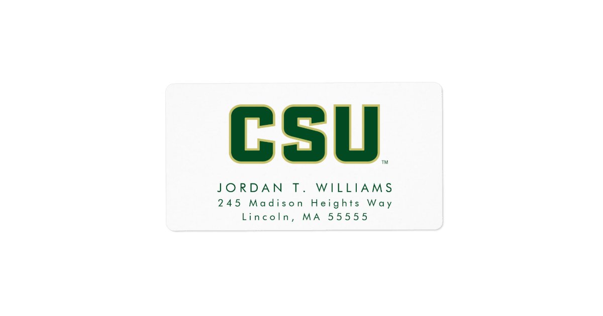 CSU Letter Mark Label | Zazzle