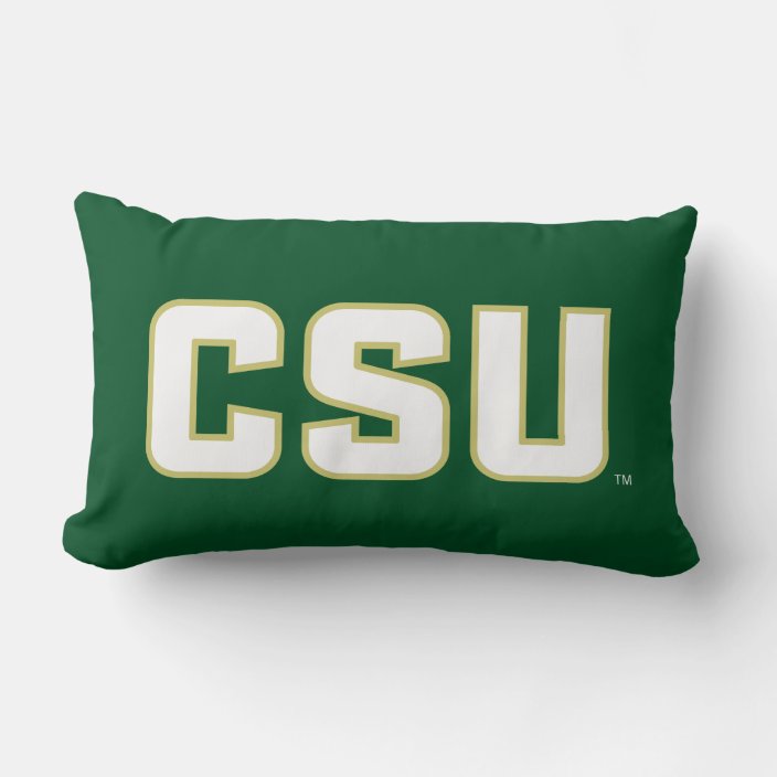 CSU Letter Mark Lumbar Pillow | Zazzle