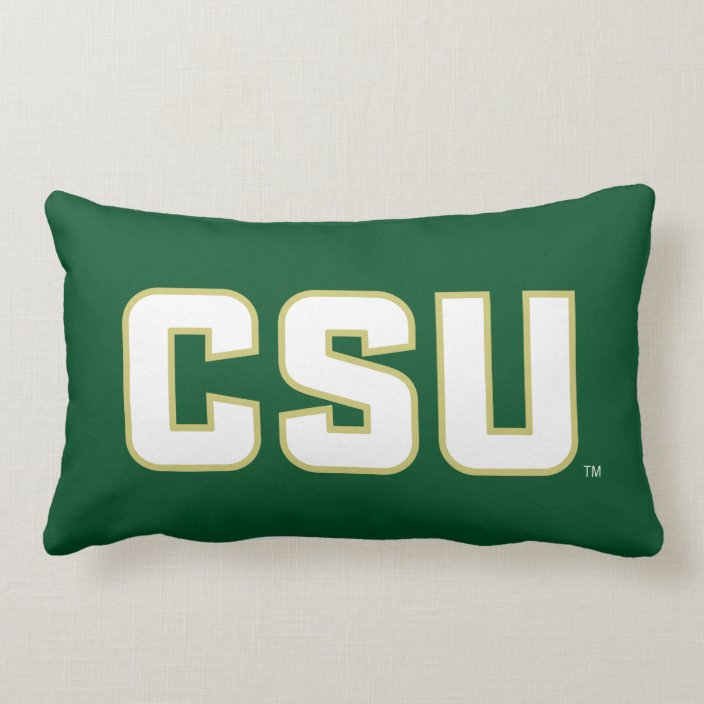 CSU Letter Mark Lumbar Pillow | Zazzle.com