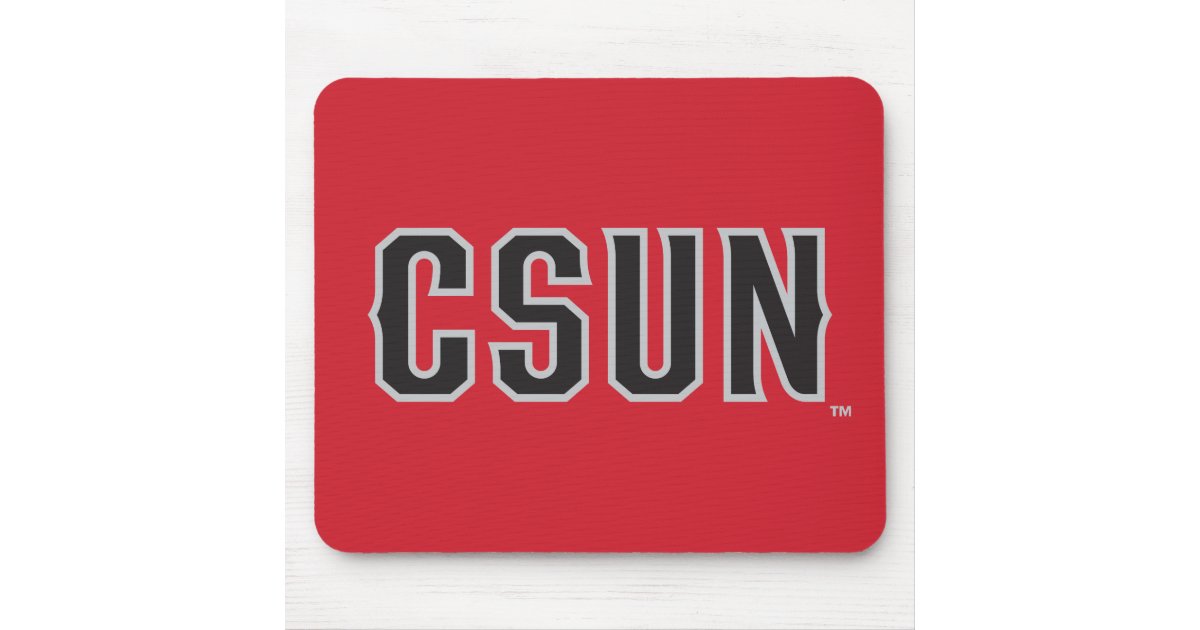 CSUN Logo on Red Mouse Pad | Zazzle