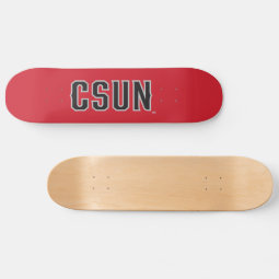CSUN Logo on Red Skateboard | Zazzle
