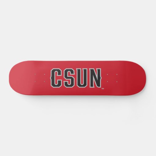 CSUN Logo on Red Skateboard | Zazzle