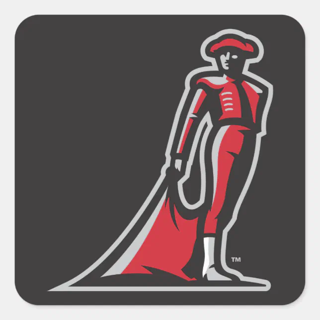 CSUN Matador - Black Square Sticker | Zazzle
