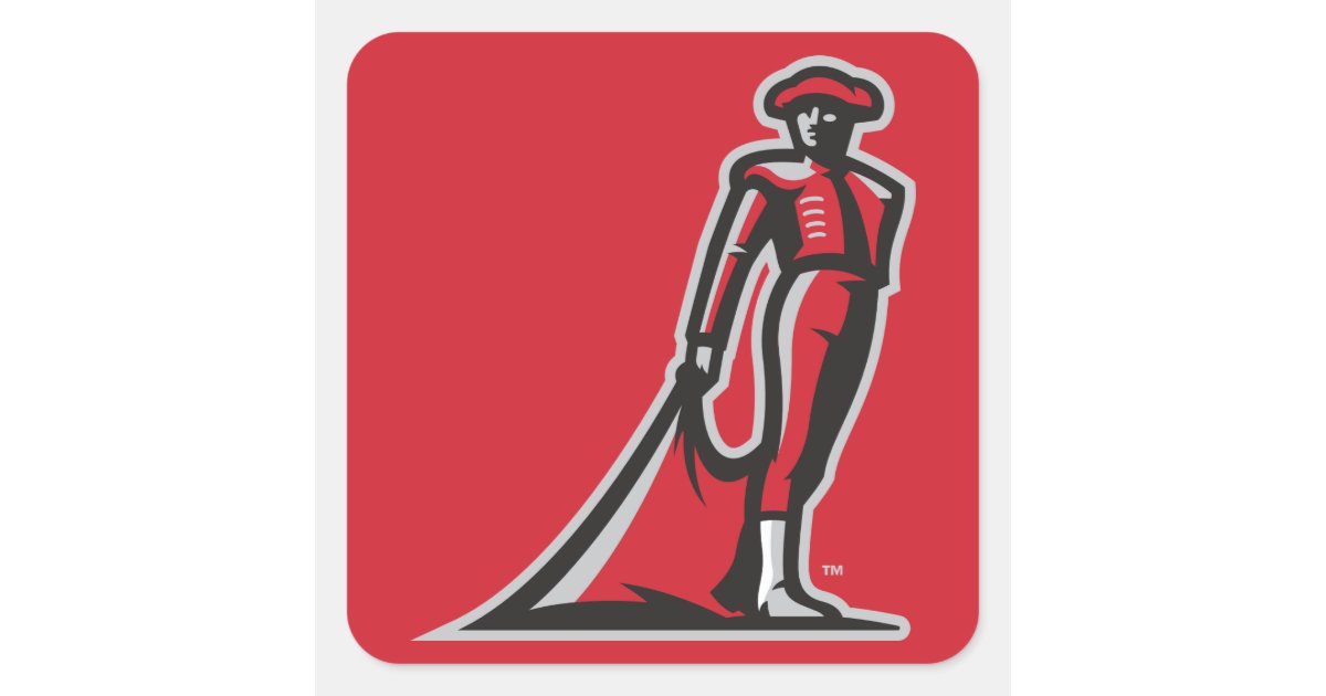 CSUN Matador - Red Square Sticker | Zazzle
