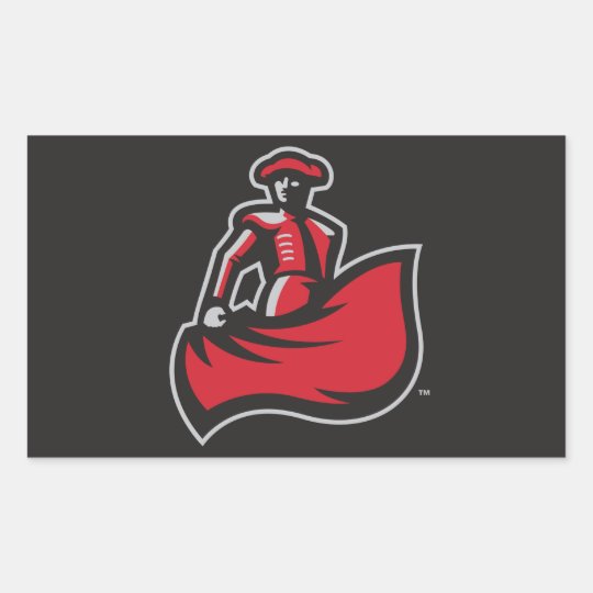 CSUN Matador with Cape - Black Rectangular Sticker | Zazzle.com