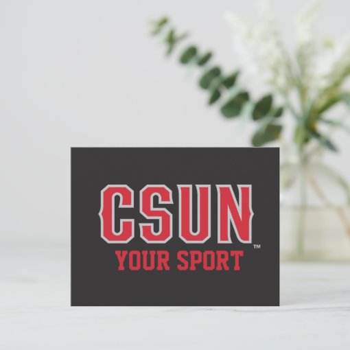 CSUN Red - Customize Your Sport Postcard | Zazzle