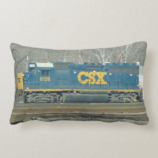 CSX Engine and Crossing Signal Pillow. Lumbar Pillow | Zazzle.com