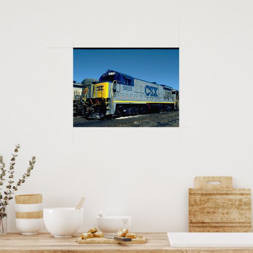 CSX GE B36-7 #5835, 1990_Trains Poster | Zazzle