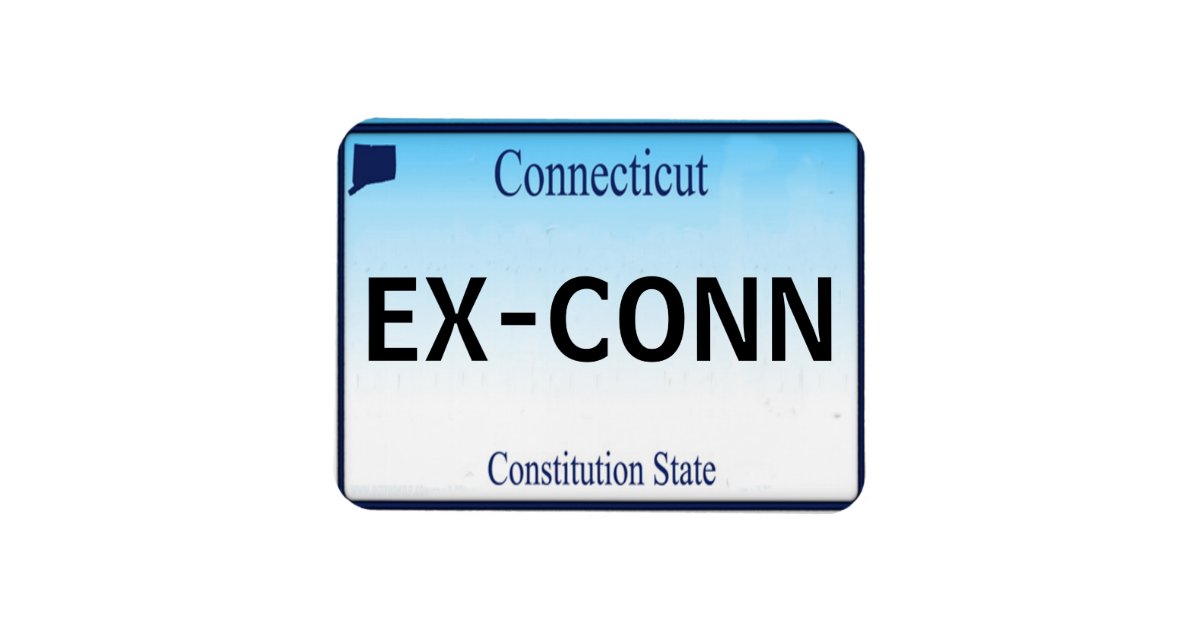 CT License Plate Magnet | Zazzle