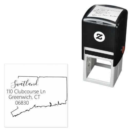 CT | State of Connecticut Return Address Stamp | Zazzle