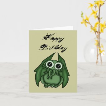 Cthulhu Birthday Card | Zazzle
