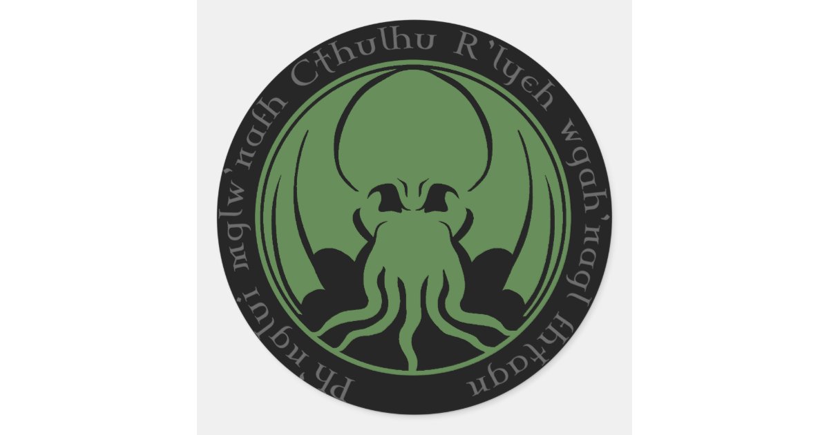 Cthulhu Classic Round Sticker | Zazzle