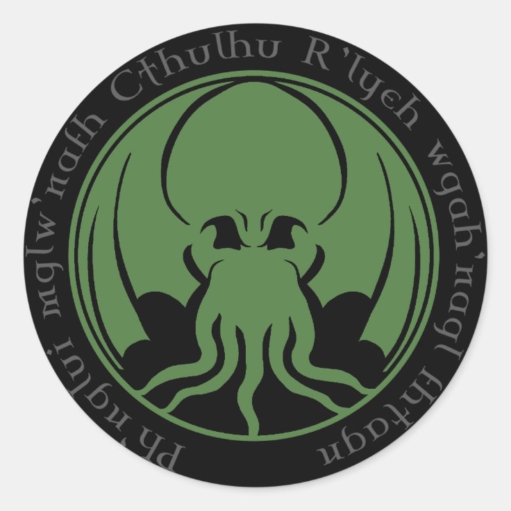Cthulhu Classic Round Sticker | Zazzle
