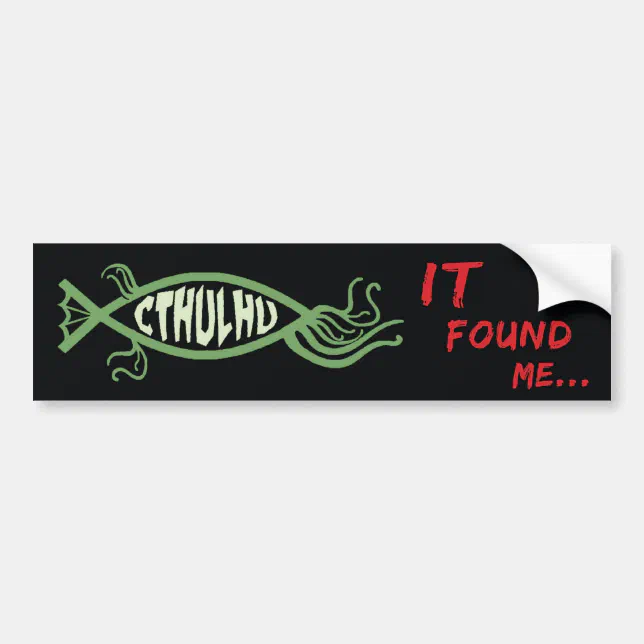 Cthulhu Fish Bumper Sticker - Lovecraft | Zazzle