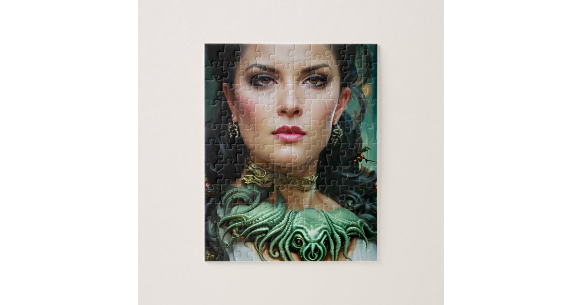 cthulhu goddess woman jigsaw puzzle | Zazzle