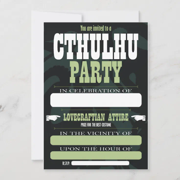 Cthulhu Party Invitations | Zazzle