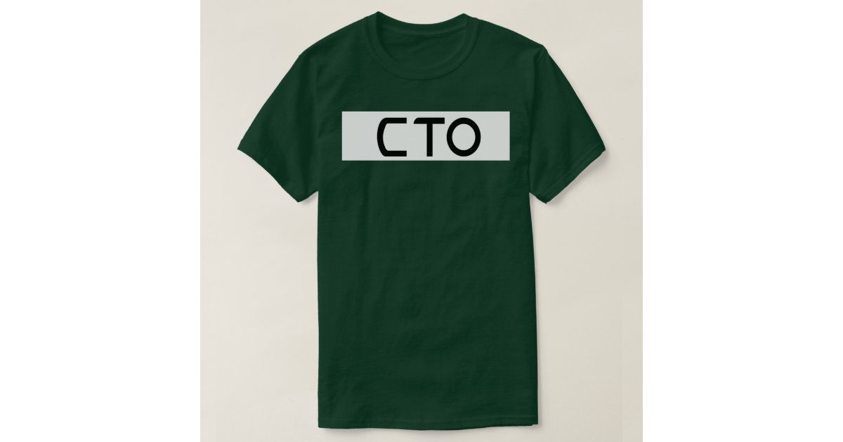 CTO BLACK T T-Shirt | Zazzle