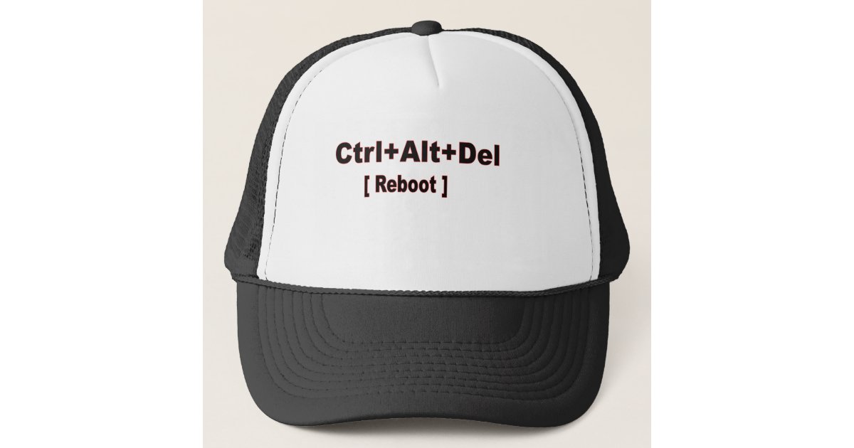 ctrl+alt+del, Reboot Trucker Hat | Zazzle
