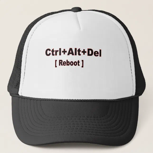 ctrl+alt+del, Reboot Trucker Hat | Zazzle