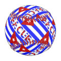Cuba and Cuban Flag Light Blue Tiled Your Name Baseball | Zazzle