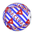 Cuba and Cuban Flag Light Blue Tiled Your Name Baseball | Zazzle