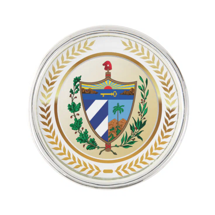 Cuba Coat of Arms Lapel Pin | Zazzle