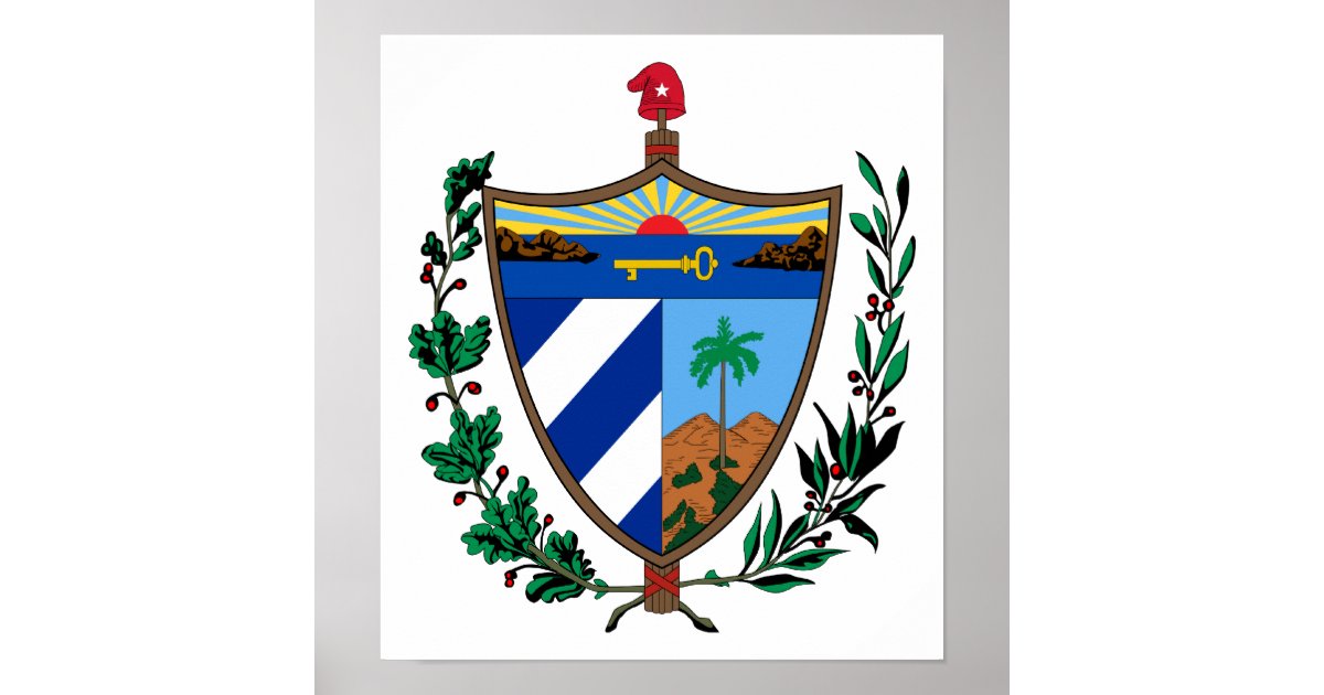 Cuba Coat Of Arms Poster | Zazzle
