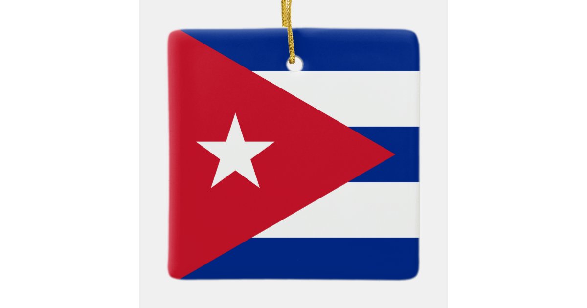 Cuba (Cuban) Flag Ceramic Ornament | Zazzle