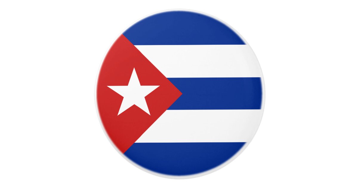 Cuba Flag Ceramic Knob | Zazzle