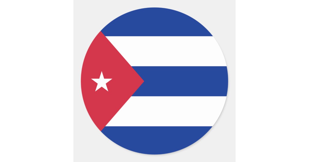 Cuba Flag Classic Round Sticker | Zazzle